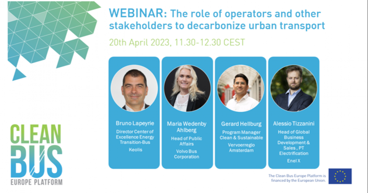 Webinar - The role of bus operators and other stakeholders to ...